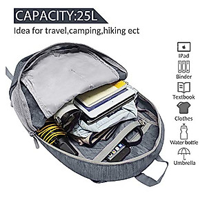 ZOMAKE 25L Ultra Lightweight Packable Backpack - Foldable Hiking Backpacks Water Resistant Small Folding Daypack for Travel(Black)