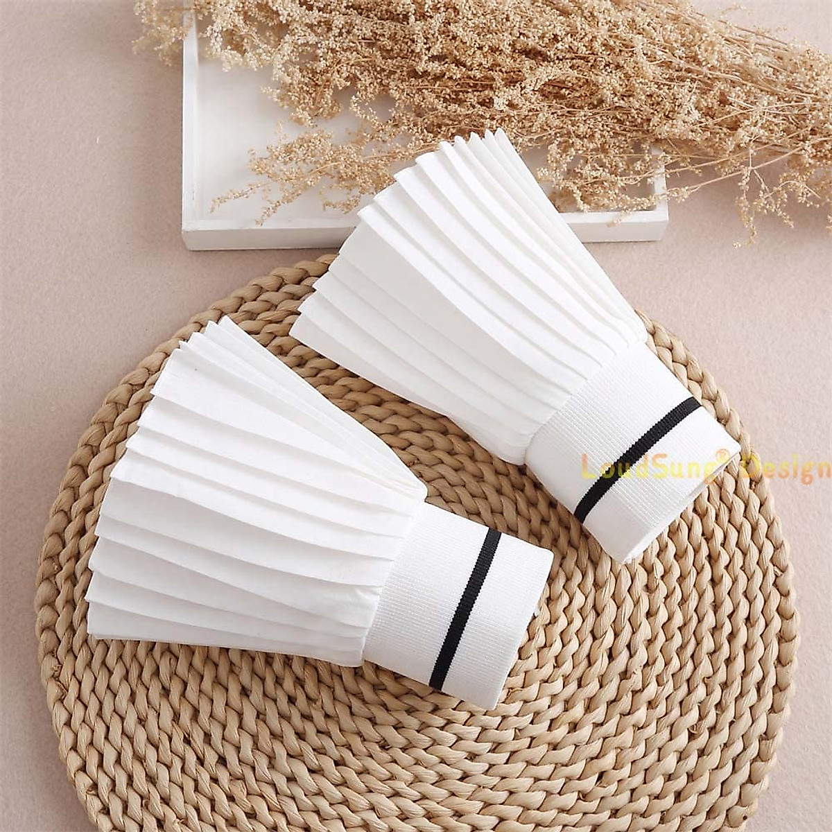 LoudSung False Sleeves Wrist Cuffs Floral Ruffle Layered Lace Cuff Detachable Fake Sleeves for Women Girls