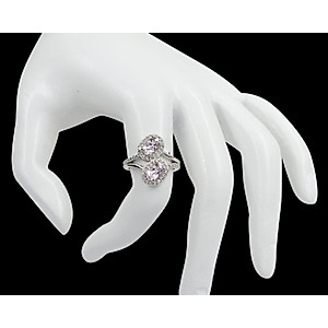 925 Sterling Silver Natural 7X5 MM Oval Cut Pink Morganite Gemstone Solitaire Unisex Proposal Engagement Ring Wedding Jewelry October Birthstone Gorgeous Ring Birthday Gift For Wife (Rhodium Plated Silver, 11)