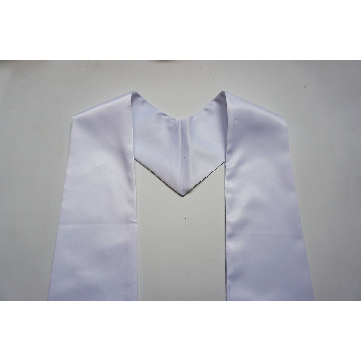 Grad Days Unisex Children Plain Graduation Stole 50'' Long White