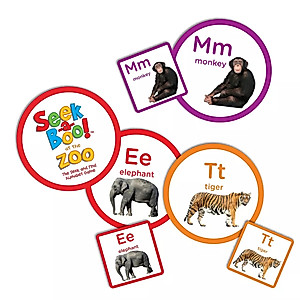 MindWare Seek-a-Boo! at The Zoo The Seek-and-Find Alphabet Matching Game - Fun Toddler Games Ages 2-4 - Improves Memory, Vocabulary and Letter Recognition