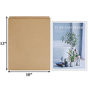 BagDream 10x13 Flat Paper Bags 100Pack Kraft Brown Paper bags for Prints, Craft, Cards, Small Business, Package, Wrapping, Gift Bags