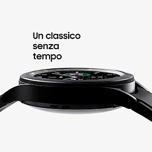 SAMSUNG Galaxy Watch 4 Classic 42mm Smartwatch with ECG Monitor Tracker for Health, Fitness, Running, Sleep Cycles, GPS Fall Detection, Bluetooth, US Version, Black