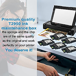 LiTuhorse Remanufactured T295000 Ink Maintenance Box T2950 for WF 100 WF100 EC-C110 EC C110 Inkjet Printer and Work with Workforce WF-100 Ink Cartridges 5 Pack