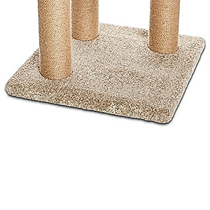 Amazon Basics Cat Tree Indoor Climbing Activity Tower with Scratching Posts, Large, 17.7" x 45.9", Beige