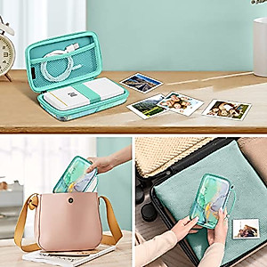 Fintie Protective Case for Kodak Step/Kodak Mini 2 HD/Kodak PRINTOMATIC/Kodak Smile Camera & Printer - Shockproof Hard Shell Carrying Case with Inner Pocket, Emerald Marble
