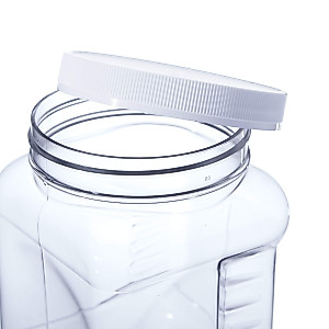 Consolidated Plastics 41657 Wide-Mouth PET Grip Jar with Lid, 32 oz, Clear, 12 Piece