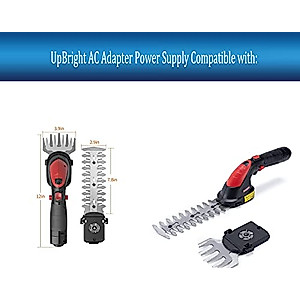 UpBright 7.2V AC/DC Adapter Compatible with Zaker Cordless Brushless Leaf Blower 2-in-1 Grass Shear Electric Shrub Grass Trimmer Hedge Cutter 7.2 Volt 7.2VDC Rechargeable Battery Power Supply Charger
