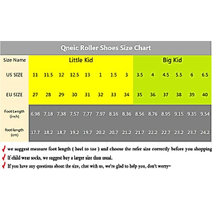 Qneic Kids Roller Shoes USB Charging Double Wheels Skate Shoes for Boys Girls Sneakers Outdoor Sports Shoes LED Lights up Skates Size 3.5 Blue