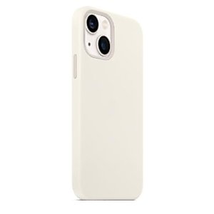 Junlucki Compatible with 13/14 Case, Liquid Silicone Case, Full Body Screen Camera Protective Cover, Shockproof, Slim Phone Case, Anti-Scratch Soft Microfiber Lining, 6.1 inch (White)