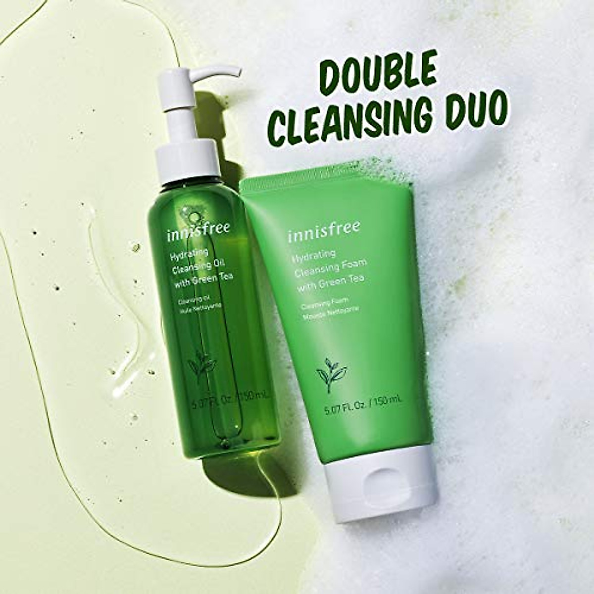 innisfree Green Tea Hydrating Cleansing Oil Face Cleanser Makeup Remover , 5.07 Fl Oz (Pack of 1)