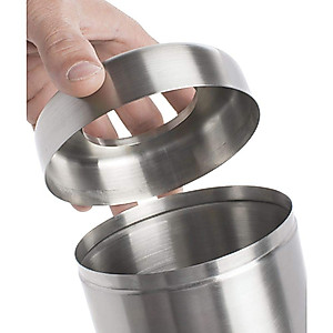 HUBERT® Countertop Trash Can Brushed Stainless Steel - 4 5/8" Dia x 5 3/4" H