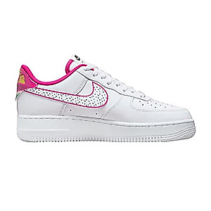 Nike Women's Air Force 1 '07 Shoes, White/White-pink Prime, 9.5