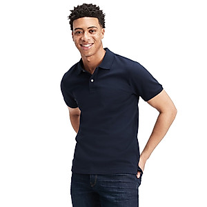 GAP Mens Stretch Pique Polo Shirt, Tapestry Navy, Medium US