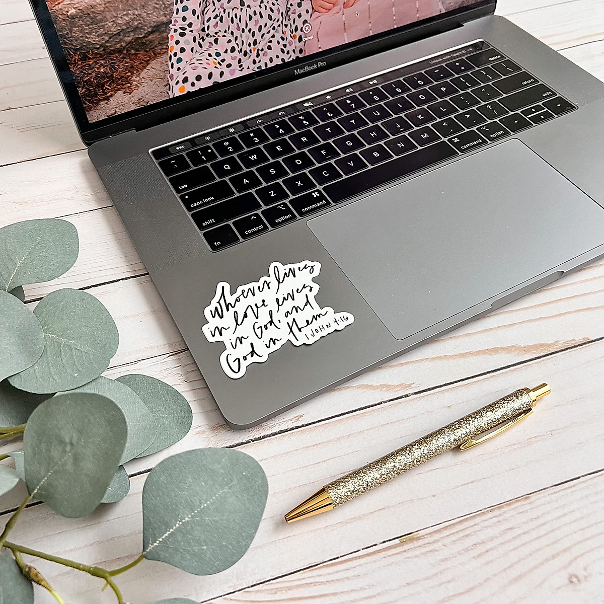 Swaygirls Religious stickers | Christian quote stickers | Faith decals | 1 John 4:16 sticker (Black & White)