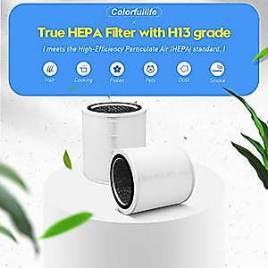 Colorfullife Core 400S Air Purifier Replacement Filter for Levoit Core 400S Air Purifier, H13 True HEPA 3-Stage Pet Filters - Replacement for Core 400S-RF, Core 400S, 2 Pack