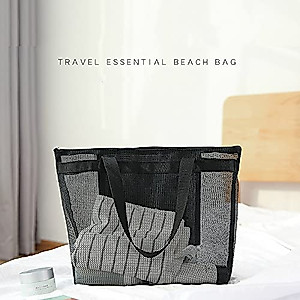 MEYYY Portable Mesh Shower Caddy, Quick Dry Tote Bag with Zipper and Inner Pocket, Hanging Toiletry Bath Organizer for College Dorms, Gym, Swimming, Beach, Travel