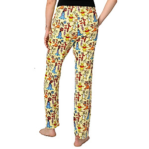 Disney Womens Lounge Pants Pajama Bottoms AOP Plus Size (Pooh & Friends, 5X)