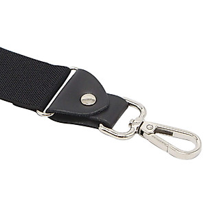 Timiot Mens Suspender with Swivel Hooks Adjustable Braces Y Shaped Elastic Comfortable Braces Strap (Black)