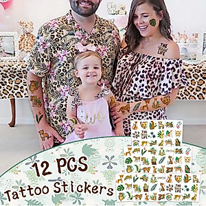 Lcnjscgo Cheetah Party Favors Cheetah Theme Slap Bracelets Key Chains Badge Temporary Tattoos Gift Bags for Kids Jungle Leopard Cheetah Birthday Party Baby Shower Safari Party Supplies