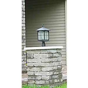 Home Decorators Collection Brimfield 3-Light Outdoor Aged Iron Post Light