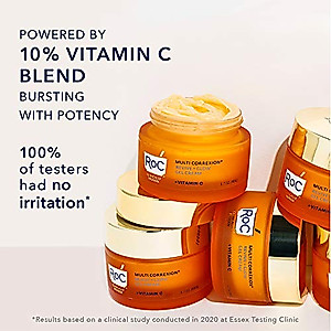 RoC Multi Correxion Revive + Glow 10% Vitamin C Blend Face Moisturizer, Anti-Aging Gel Cream for Instant Glow, Hypo-Allegenic & Oil-Free Skin Care,1.7 Ounce