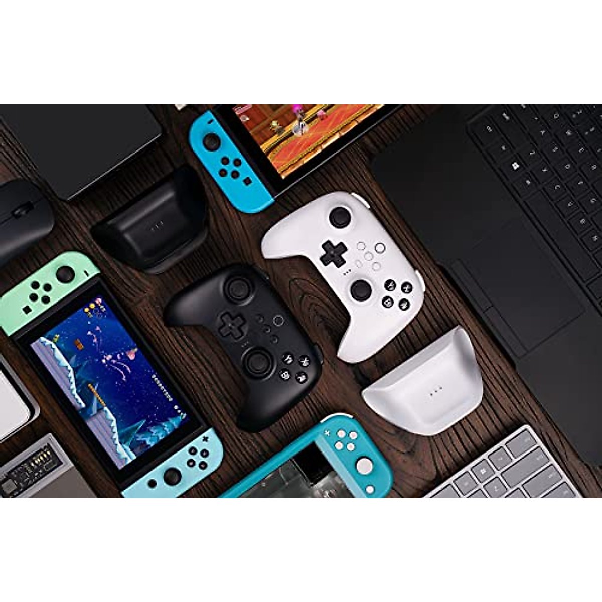 8Bitdo Ultimate Bluetooth Controller with Charging Dock for Switch and Windows, Black