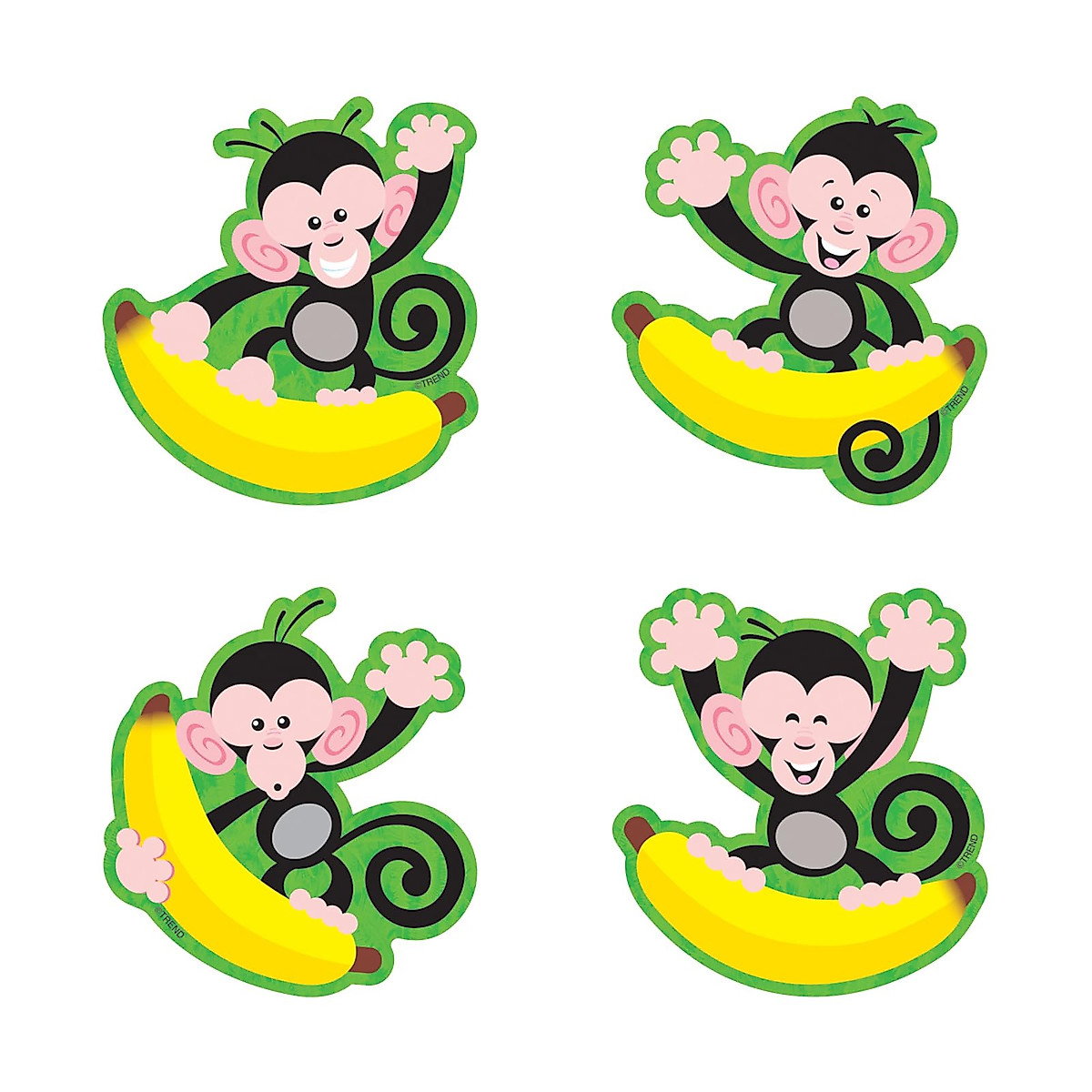 TREND enterprises, Inc. Monkeys and Bananas Mini Accents Variety Pack, 36 ct