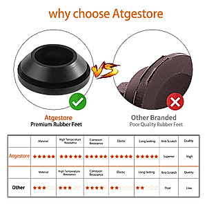 071129 RV Stove Parts Grommets Replacement for Suburban Stove Top Grate Magic Chef Grate Grommets Kit 525004 Suburban Camper Motorhome Rubber Foot Pad for RV Range Grate Durable Rubber Feet 12Pcs