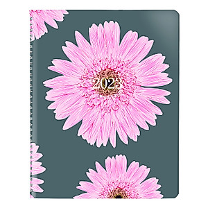 Brownline 2023 Pink Essential Weekly Planner, Appointment Book, 12 Months, January to December, Twin-Wire Binding, 11" x 8.5", Pink Daisy (CB950G.05-23)