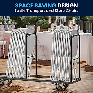 Flash Furniture Hercules Series Plastic Folding Chair - White - 4 Pack 650LB Weight Capacity Comfortable Event Chair-Lightweight Folding Chair