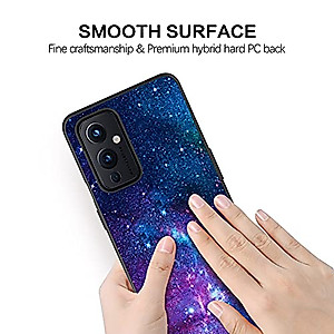 BENTOBEN for OnePlus 9 Case 5G, Slim Fit Glow in The Dark Hybrid Hard PC Soft TPU Bumper Drop Proof Protective Girls Women Boys Men Phone Case Cover for OnePlus 9 2021 (6.55 Inch), Nebula/Galaxy