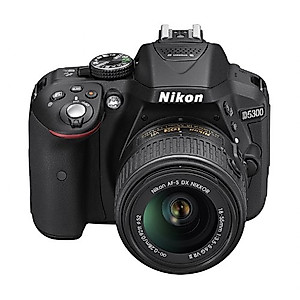 Nikon D5300 24.2 MP CMOS Digital SLR Camera with 18-55mm f/3.5-5.6G ED VR Auto Focus-S DX NIKKOR Zoom Lens (Black) (Renewed)