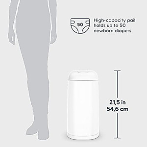 Diaper Genie Expressions Pail | Odor-Controlling Baby Diaper Disposal System | Includes Diaper Pail and 1 Starter Refill Bag