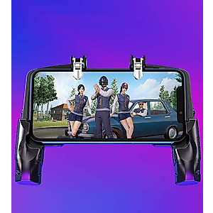 Mobile Game Controller L1R1 Triggers [ 2 Finger ], FPS or Battle Royale Controller Gaming Grip Joystick Gamepad, Shoot Aim Keys for 4.7-6.5" Android/iOS Phone