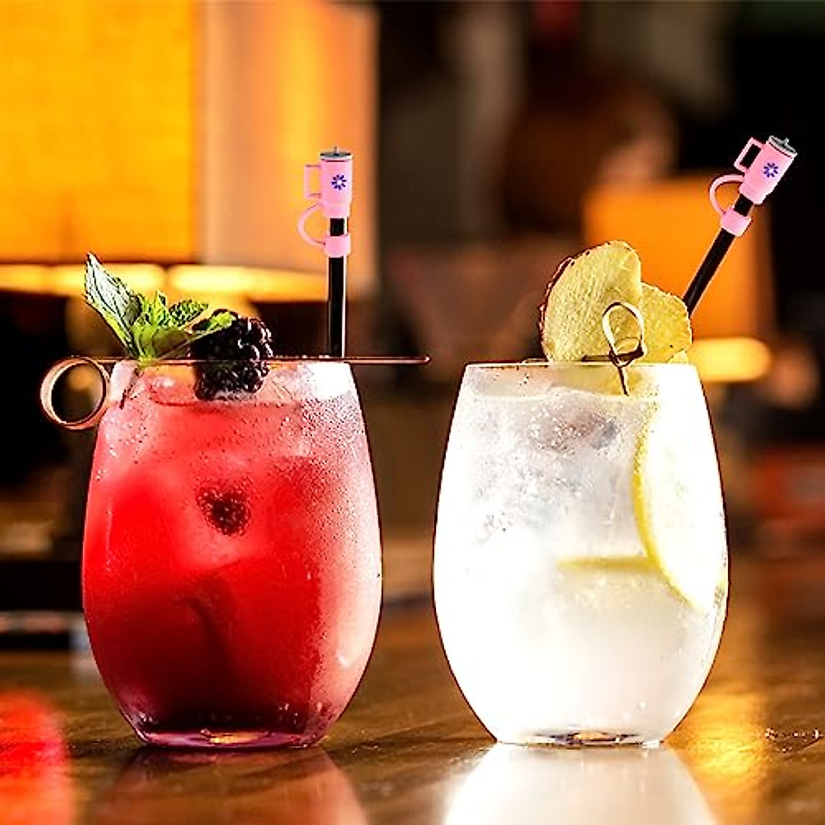 4 Pcs Straw Stoppers for Stanley Tumblers, Straw Cover Cap Fit with Stanley Cups, Silicone Straw Tips Cover Compatible with Stanley 30 & 40 Oz Tumbler, Cute Tumbler Cup Accessories for Stanley