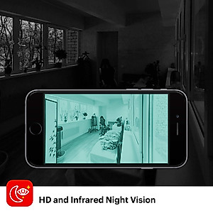 KODAK Cherish F685 Home Security Camera - Tilt/Pan/Zoom 1080p Camera, Night Vision, 120-Degree View, Rechargeable Batteries and WiFi Mobile App (Renewed)