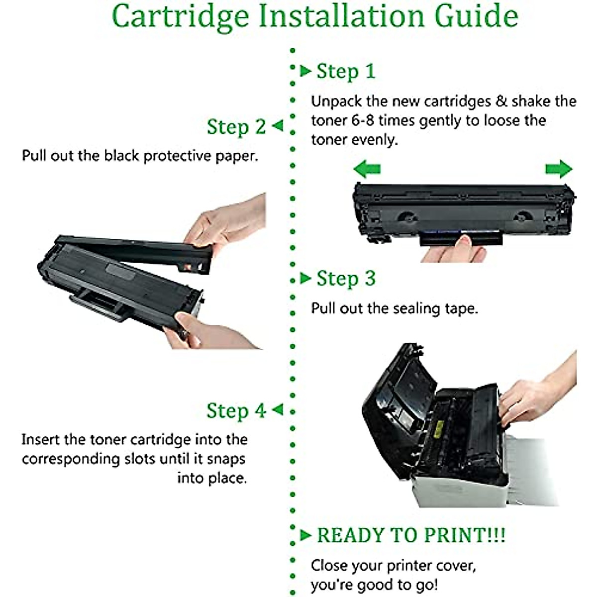 greencycle 6 Pack Compatible Toner Cartridge Replacement for Samsung 115L MLT-D115L MLTD115L Use in Xpress SL-M2880FW SL-M2870FW SL-M2830DW M2820 M2830 M2870 M2880 Printer