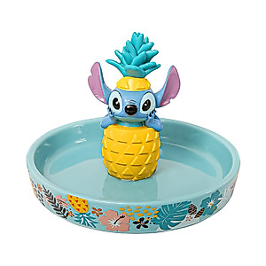 Disney Lilo & Stitch Ring Holder Jewelry Dish - Resin 3D Stitch Ring Dish - Official License Jewelry Tray for Engagement Ring