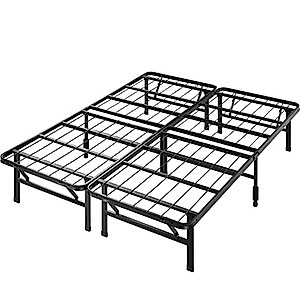 ZINUS SmartBase Tool-Free Assembly Mattress Foundation / 14 Inch Metal Platform Bed Frame / No Box Spring Needed / Sturdy Steel Frame / Underbed Storage, Full,Black