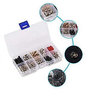228pcs PC Screw Set Accessories for PC Assembly Personal Computer Screw standoffs Set Assortment kit for Main Board, housing, Hard Disk - in a Storage case