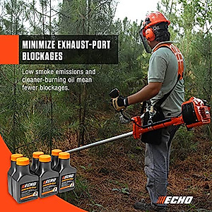Echo Products, Echo 6450001G Power Blend Gold Oil Mix 50:1 for 2 stroke2cycle Outdoor Power Equipment, High Performance Semi Synthetic, Low Smoke Emission 2.6 fl oz (6 Pack), 6450001G 2.6 fl oz