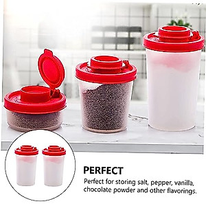 Container 2pcs Shaker Sugar Jars Plastic Bottle Empty Bottles Mini Containers Mini Plastic Containers Clear Container Mini Seasoning Cans Outdoor Seasoning Jars Cellars
