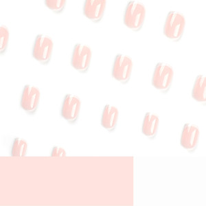 Petite Press on Nails Extra Short French Tip Fake Nails Nude Stick on Nails Cute French Tip Glue Nails Gloss False Nails Reusable Artificial Nails for Women Manicure Art