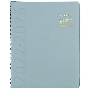 AT-A-GLANCE 2022-2023 Planner, Weekly & Monthly Academic, 8-1/4" x 11", Large, Contempo, Seaglass (70957X46)