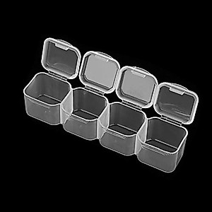 Yosoo Plastic Storage Box, 56 Slots Jewelry Organizer Box Nail Art Accessory Rhinestone Fishing Hook Small Accessories Container