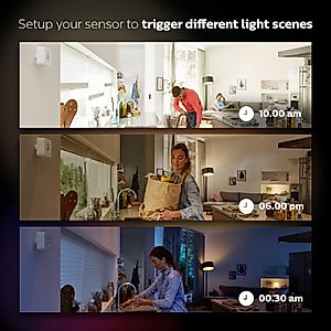 Philips Hue Motion Sensor + White Ambiance A19 LED Smart Bulb 2-Pack, Compatible with Alexa, Apple Homekit and Google Assistant, Bluetooth Compatible, Motion Sensor Requires Bridge