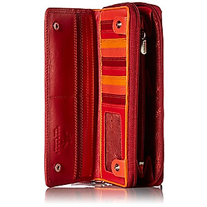 Visconti Women's Rb55 Leather Purse Red Multicolor