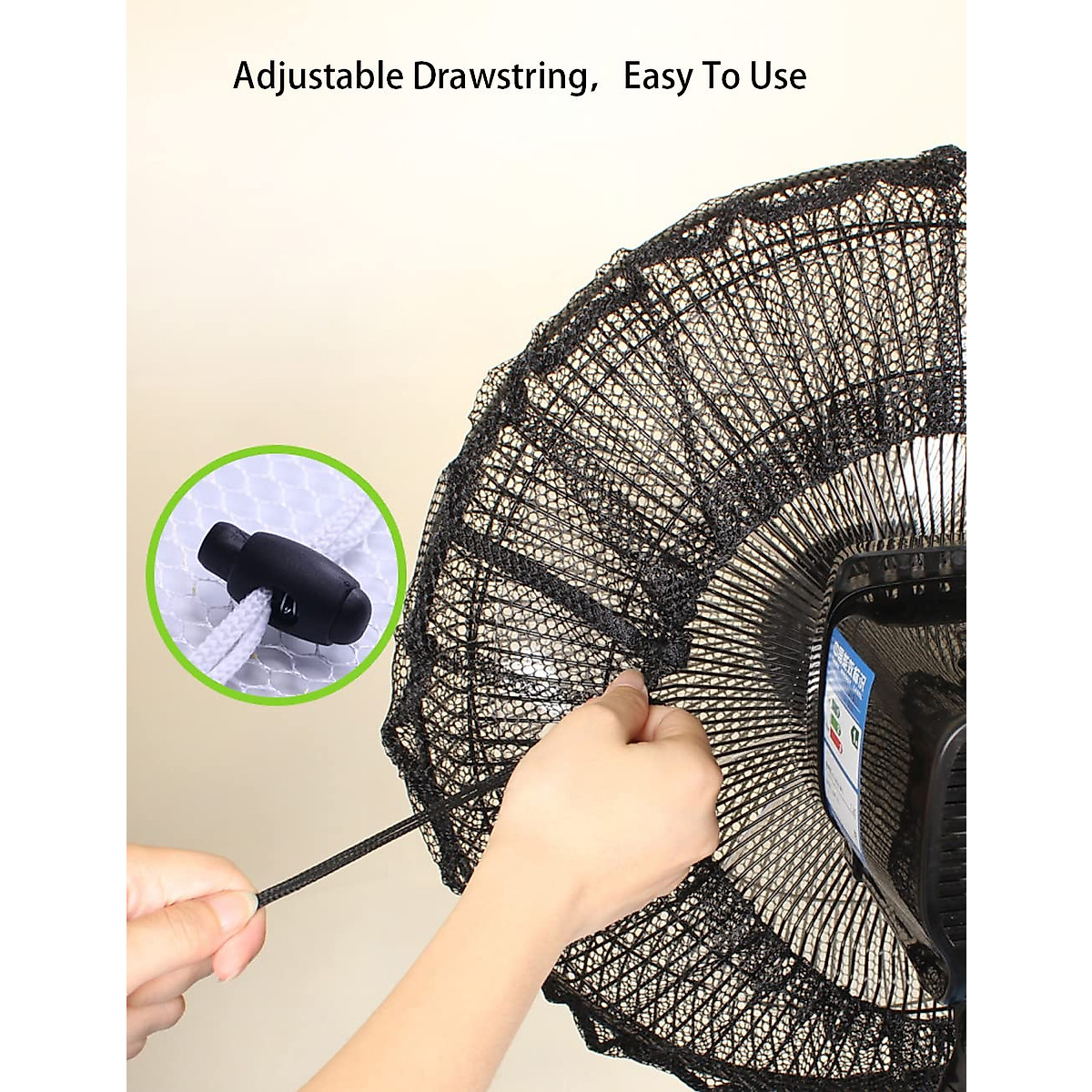 eyigylyo 2 Pack Round Electric Fan Guard Dust Cover,Mesh Covers Allow Air to Pass Through for Pedestal Fan Summer Washable Dustproof Safety Fan Protection