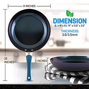 11'' Large Fry Pan - Non-Stick High-Qualified Kitchen Cookware (Works with Model: NCCW11DS)